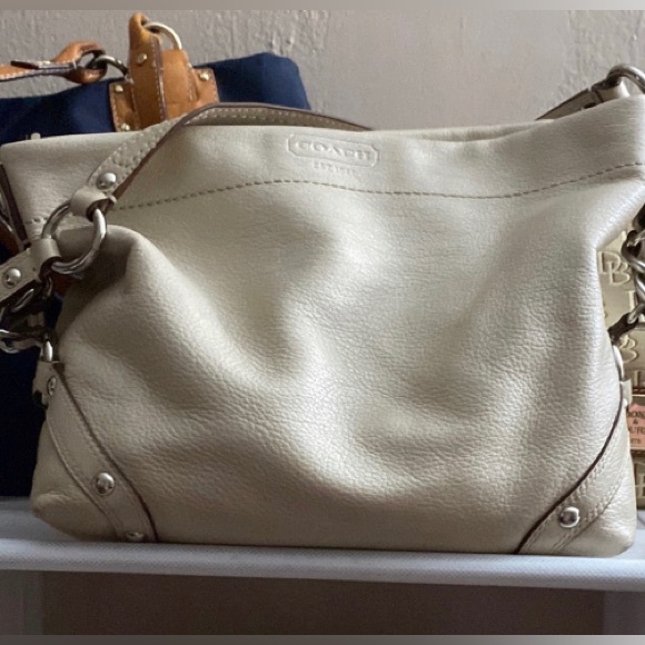 Coach | Bags | Coach Cream Leather Womens Bag | Poshmark